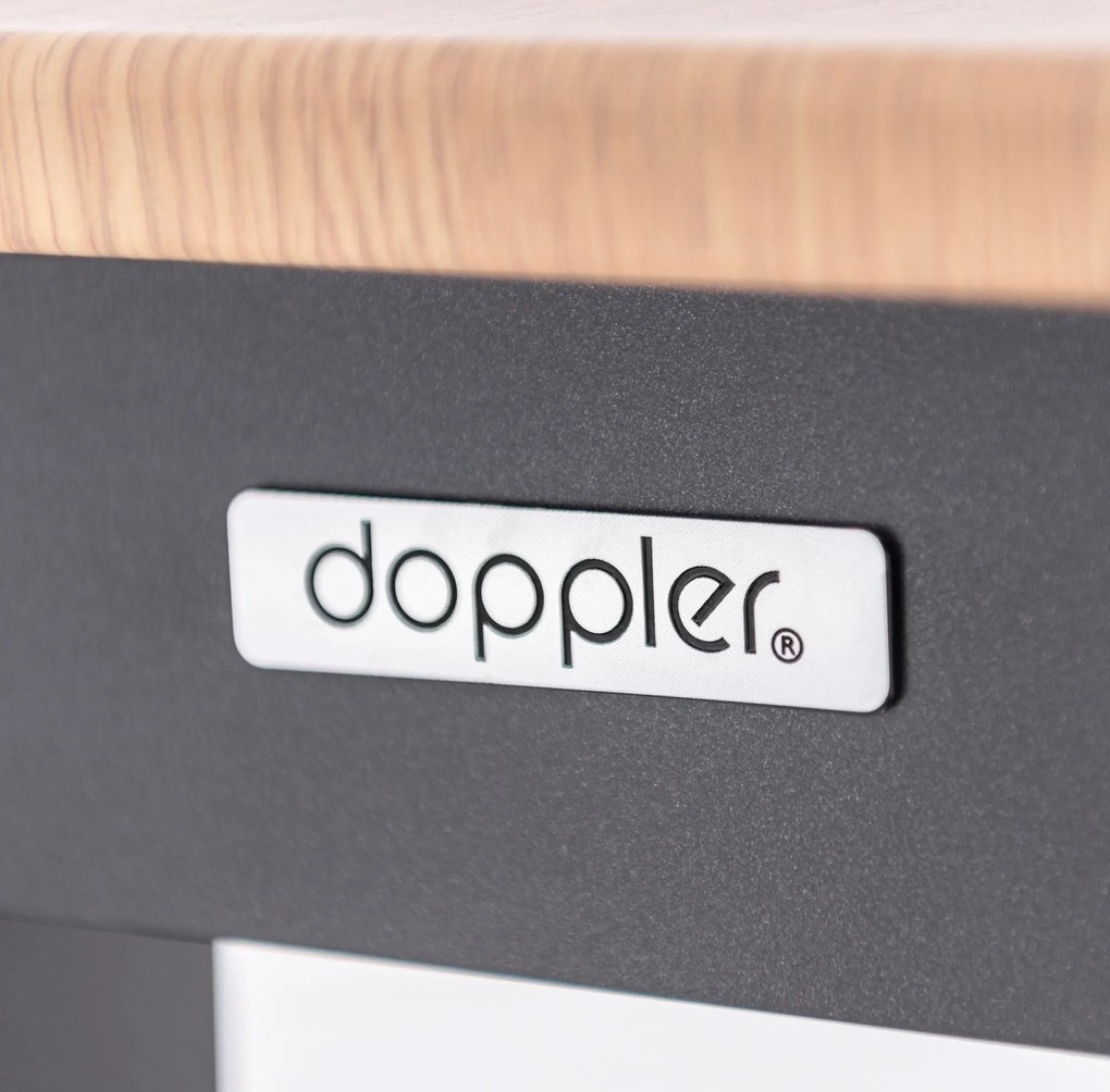 Doppler EXPERT WOOD antracit - rozkládací hliníkový stůl 220/280x100x75 cm