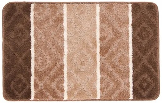 Koupelnový kobereček MULTI A5132 Romby camel, hnědý