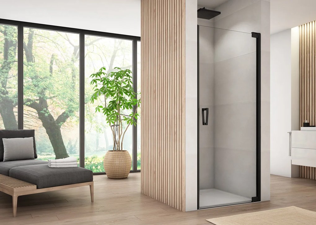 Sanswiss CADURA CA1C jednokřídlé sprchové dveře 90 cm Šířka: 900 mm, Profil: Aluchrom, Sklo: Hladké čiré