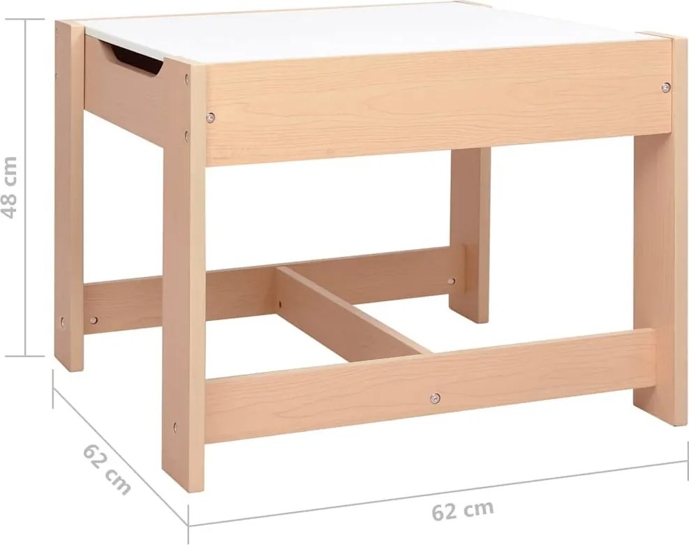 vidaXL Dětský stůl se 2 židlemi MDF [80284] Barva: Hnědá