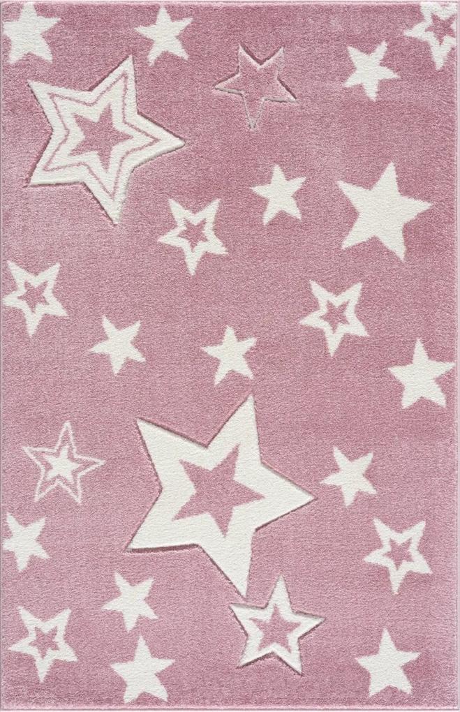Dětský koberec Happy Rugs GALAXY růžový / bílý