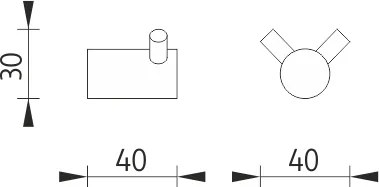 Nimco Háček dvojitý BORMO černá - BRC 11053-90
