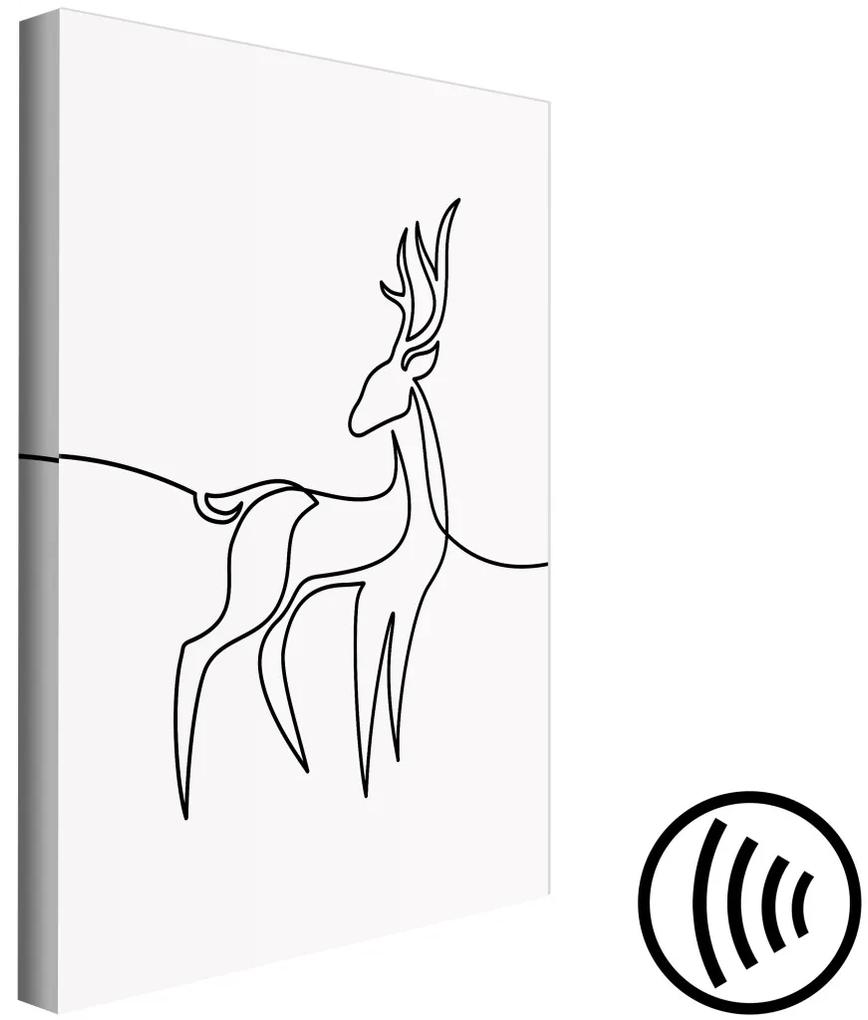 Obraz Zvědavý malý jelen (1 panel) vertikální