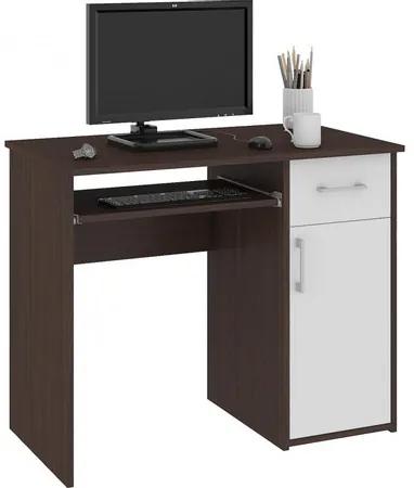 Počítačový stůl PIN wenge/bílá