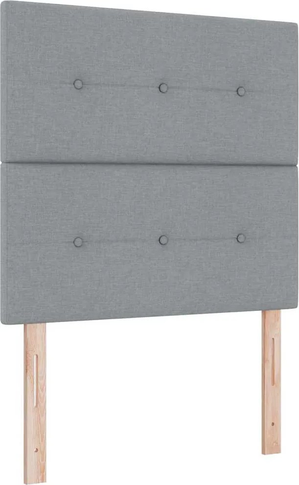 Rám postele s čelo Světle šedá 120 x 190 cm textil 3344711