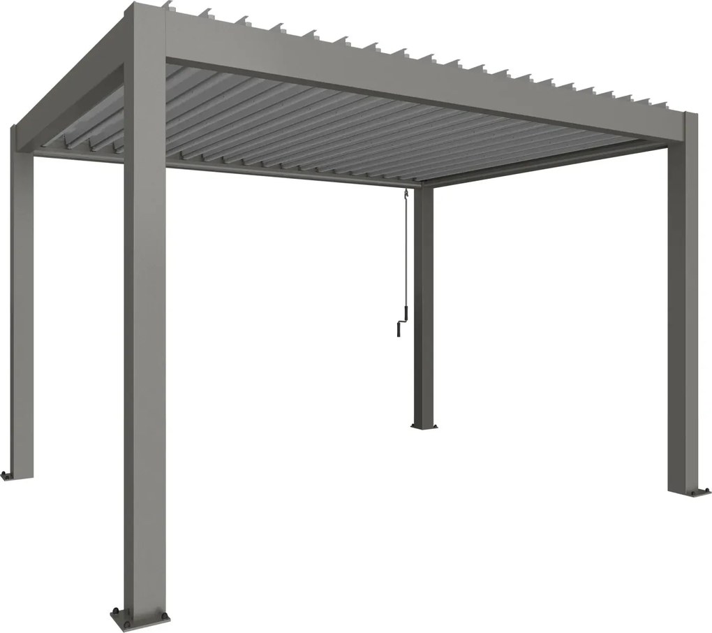 Biohort Pergola 4 x 3 křemenově šedá/stříbrná 404,5 x 312 cm