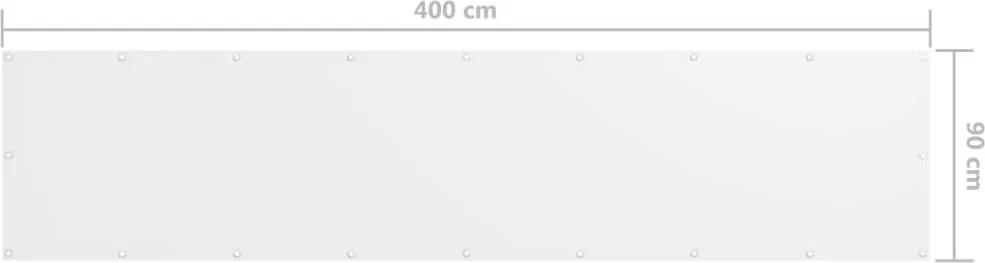 vidaXL Balkonová zástěna 90 x 400 cm 100% polyester oxford [134893] Barva: světle šedá
