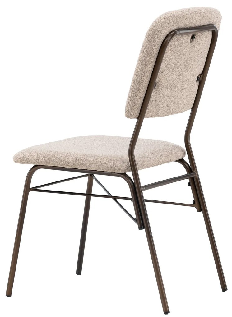 Jídelní židle Seda, 2ks, béžová, 56x48.5x94
