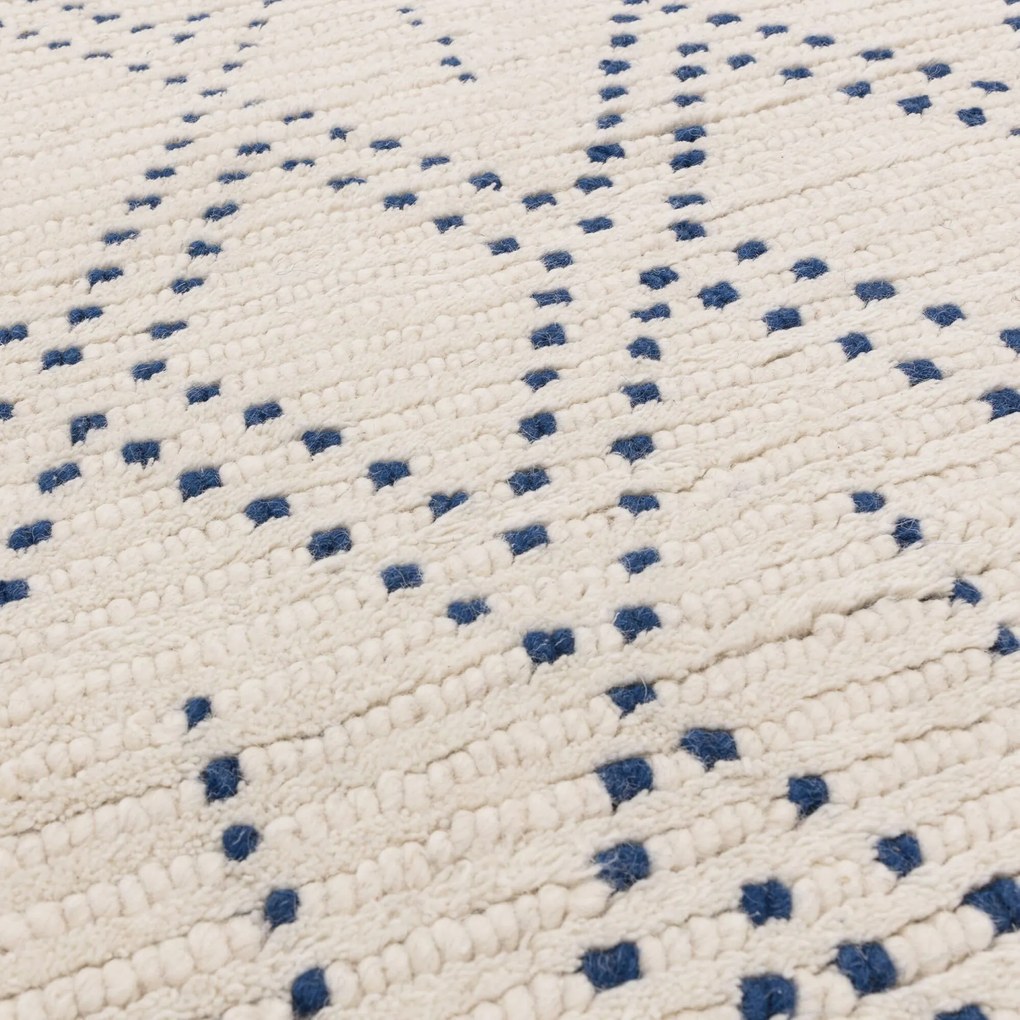 Tribeca Design Kusový koberec Livan Cream Blue Diamond Rozměry: 200x290 cm