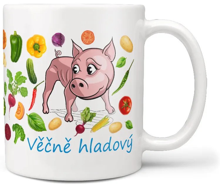 Hrnek Věčně hladový – zelenina (Náplň hrníčku: Žádná)