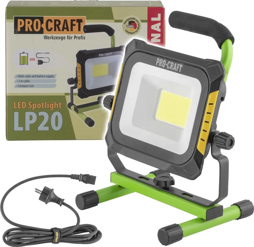 Procraft LP20 20V/230V - LED reflektor (bez akumulátoru a nabíječky