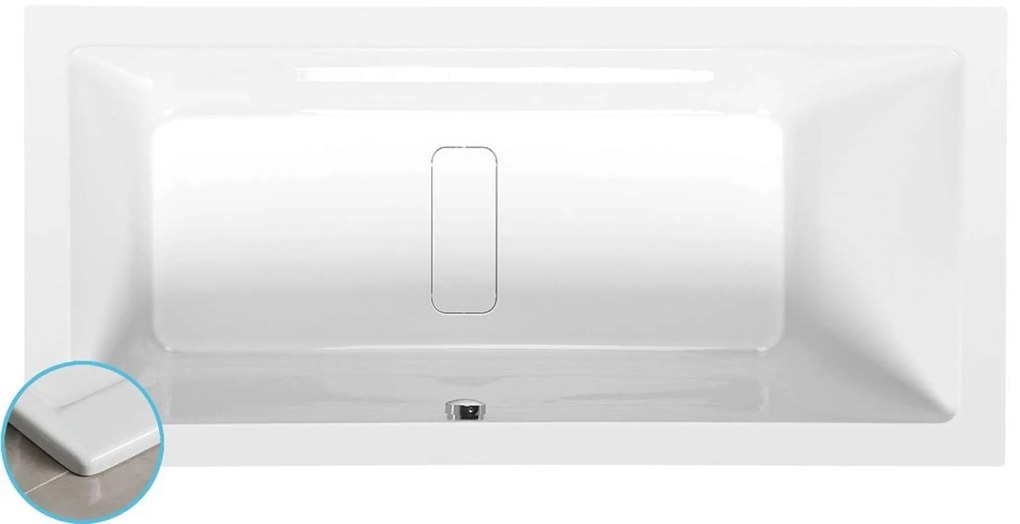Polysan - Vana Marlene Slim, 170x80x48 cm, bílá 72403S