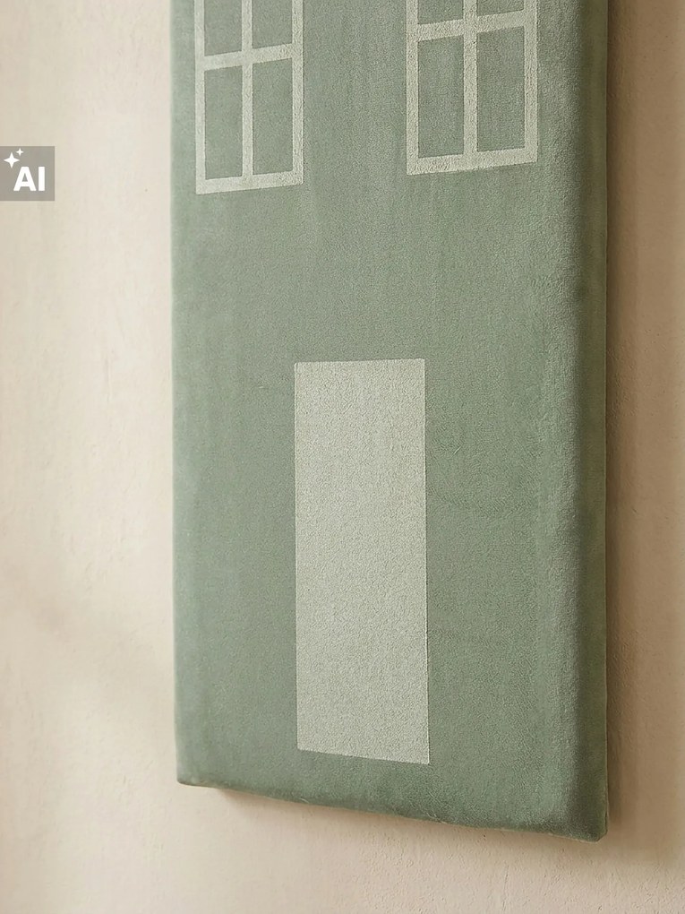 Sinsay - Čalouněný panel s motivem domku - zelená