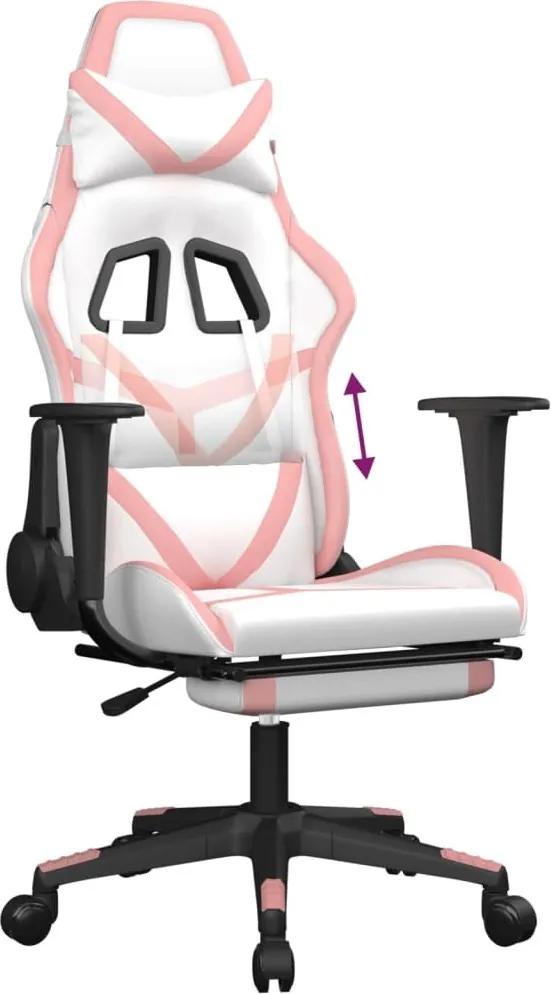 vidaXL Herní židle s podnožkou umělá kůže [3143684] Barva: Černá a oranžová