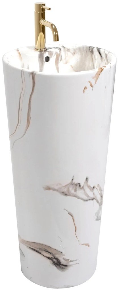 Rea Blanka volně stojící umyvadlo, 84 x 40 cm, Marble imitace kamene, REA-U8704