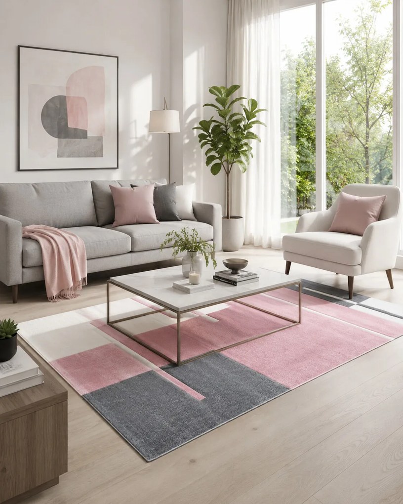 Ayyildiz, Kusový koberec Hawaii 1310 pink, 120x170, růžová, kancelář