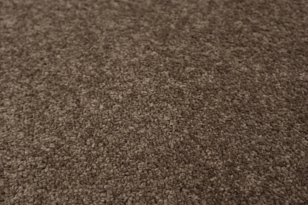 Vopi koberce Kusový koberec Eton hnědý 97 kruh - 250x250 (průměr) kruh cm
