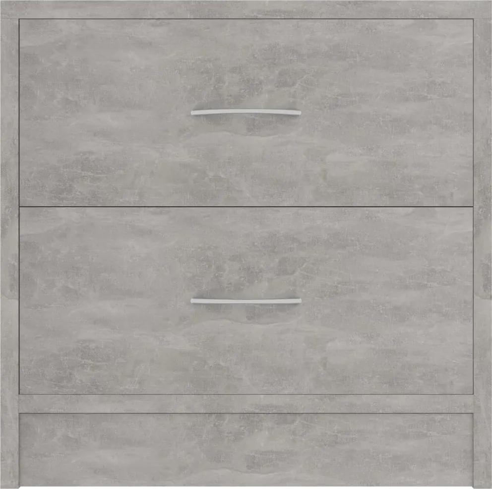 vidaXL Noční stolky 2 ks 40 x 30 x 40 cm dřevotříska [801044] Barva: Betonová šedá
