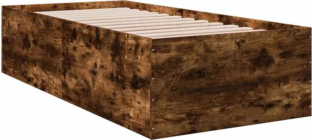 Rám postele kouřový dub 90 x 190 cm kompozitní dřevo 3280976