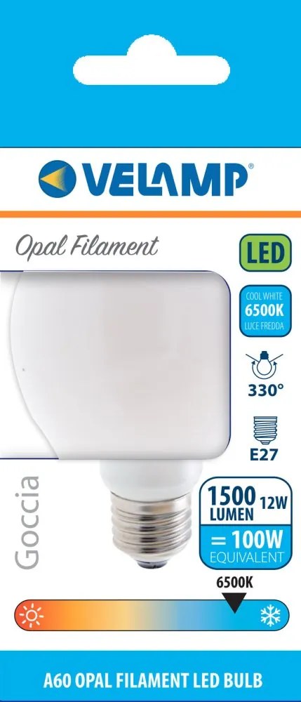 VELAMP OPAL FILAMENT žárovka 12W, E27, 6500K