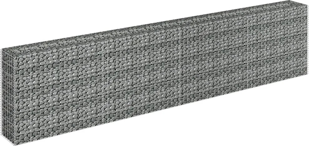 vidaXL Gabionový vyvýšený záhon pozinkovaná ocel 360 x 30 x 90 cm [145643]