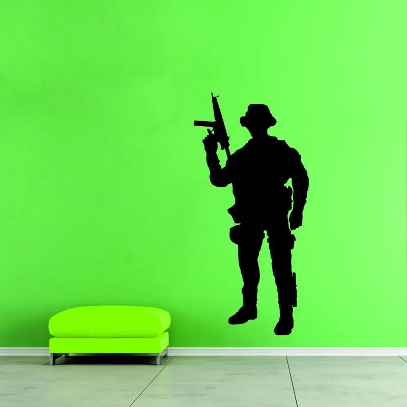 Samolepka na zeď - Voják (60x29 cm) - PopyDesign
