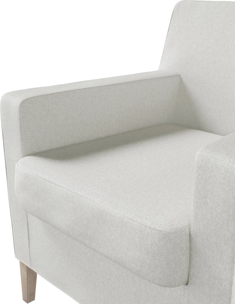 Potah na křeslo IKEA Karlstad barva krémová látka pletený vzor
