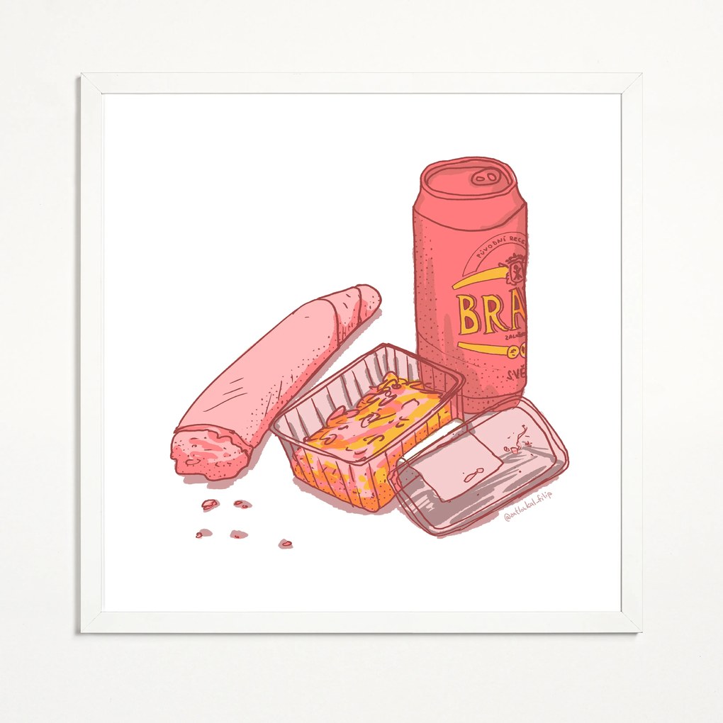 Filip Zatloukal | Český deník Rám: Bílý, Velikost: 50 x 50 cm
