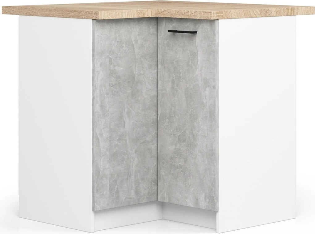 Kuchyňská skříňka Olivia S90/90 bílá/beton