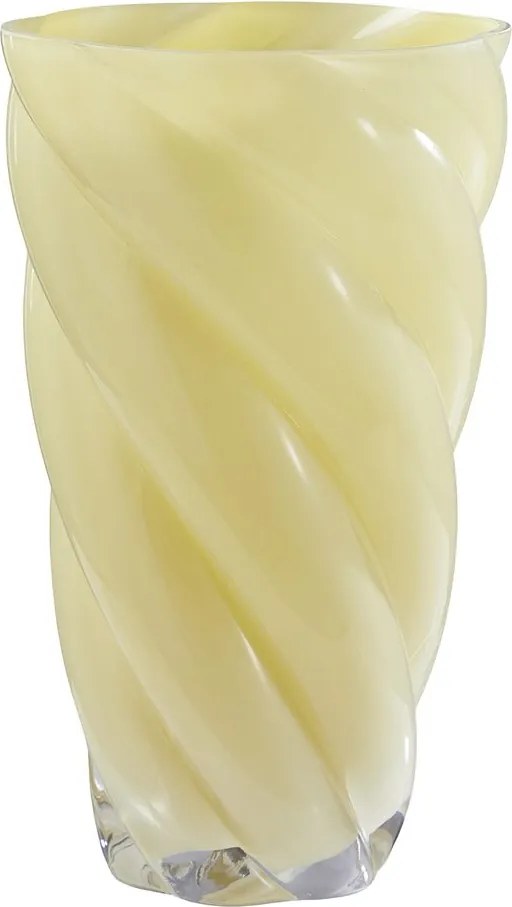 SWIRL Váza 30 cm - žlutá
