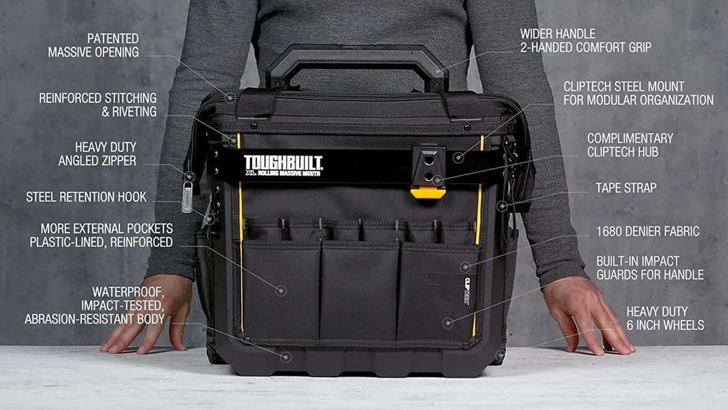 Toughbuilt -  voděodolný pojízdný box na nářadí " XL"