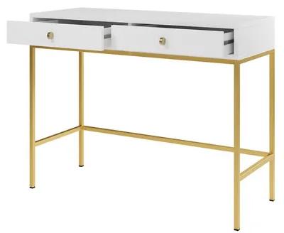 Konzový stolek Tonkor Gold TT104, Barva: bílá