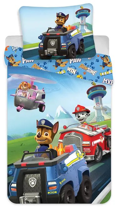 Povlečení PAW PATROL licenční tisk Velikost: 140x200 cm + 70x90 cm