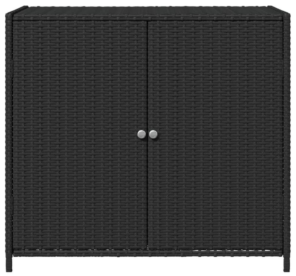 Petromila Zahradní úložná skříň černá 83 x 45 x 76 cm polyratan