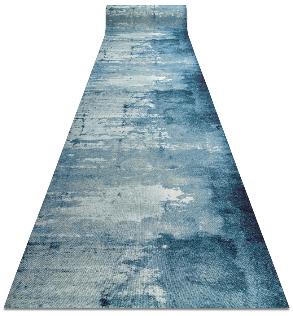 Běhoun pogumovaný DIGITAL - CONCRETE Beton abstraktní modrý Šíře: 100 cm