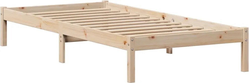 Postel s knihovnou bez matrace 75 x 190 cm masivní borovice 3321559