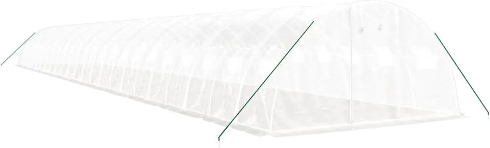 Skleník s ocelovým rámem bílý 96 m² 24 x 4 x 2 m 3188082