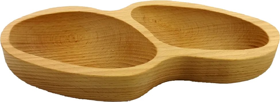 AMADEA Dřevěná miska ve tvaru burákového oříšku, oblé dno, masivní dřevo, 28x13x4,5 cm