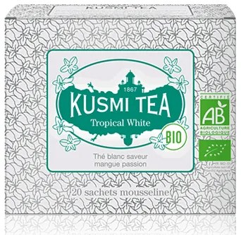 Kusmi Tea Porcovaný bílý čaj Tropical White Bio, 20 sáčků 21637A1120