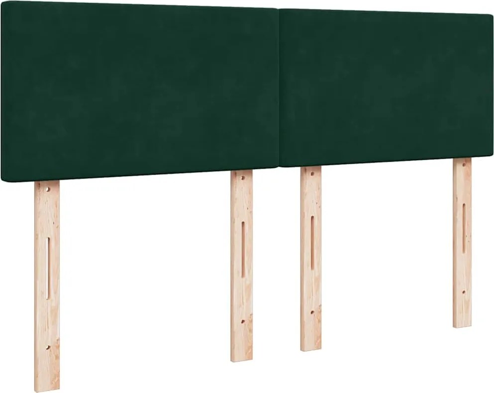 Box spring postel s matrací tmavě zelená 140x190 cm samet 3287731