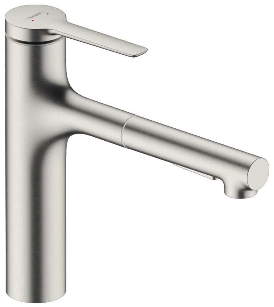 Hansgrohe Zesis M33 - Dřezová baterie s výsuvnou sprškou, sBox, vzhled nerezu 74823800