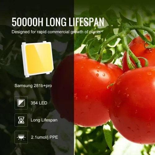 LED pěstební světlo, 150 W plnospektrální stmívatelné