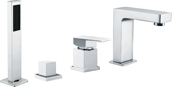 Mexen CUBE - vanová baterie 4-otvorová, Chromová, 72932-00