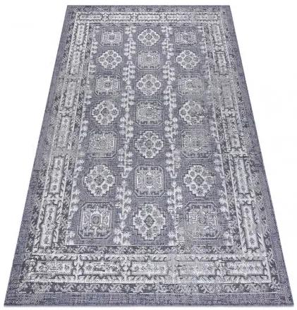 Dywany Luszczow Kusový koberec SISAL SION vzor rámu, ornament vintage 2832 modrý / růžový / ecru Rozměr koberce: 140 x 190 cm