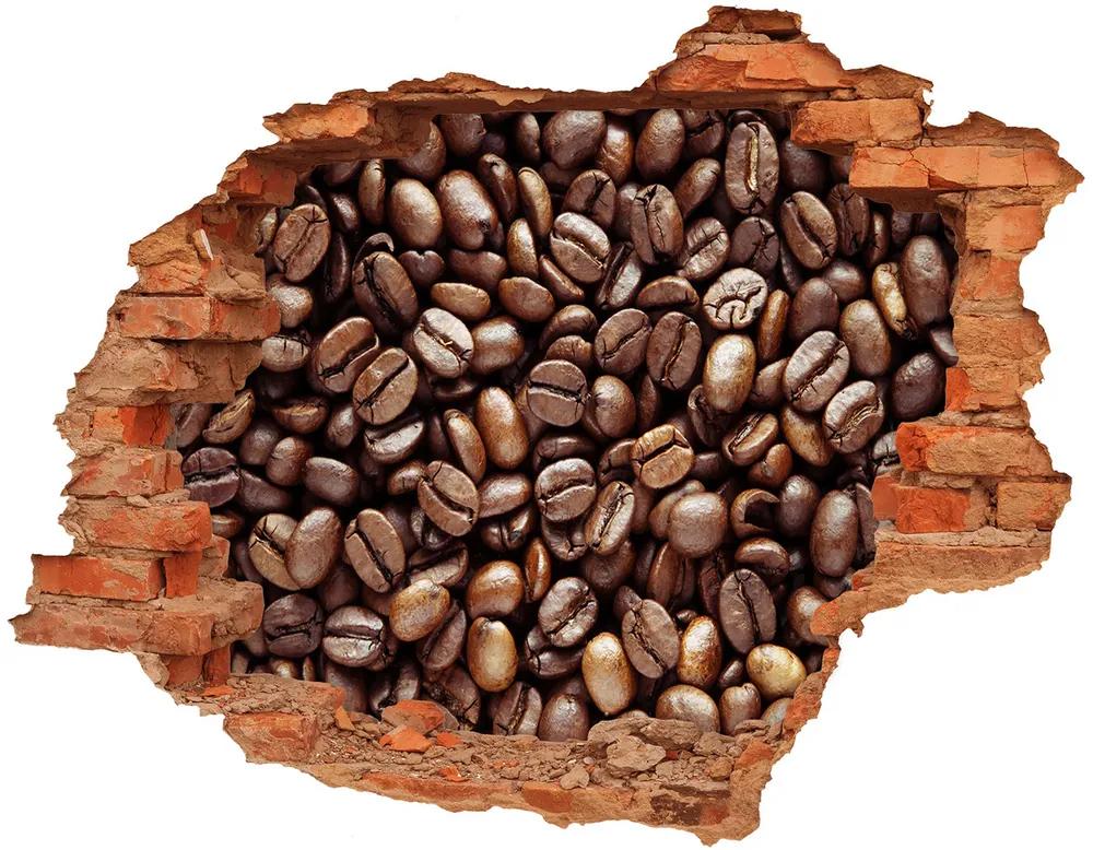Wallmuralia Nálepka 3D díra Zrnka kávy 90x70 cm