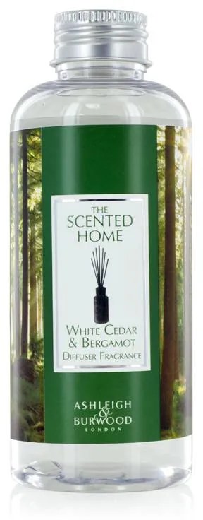 Náhradní náplň do difuzéru THE SCENTED HOME - WHITE CEDAR &amp; BERGAMOT (bílý cedr s bergamotem), 150 ml