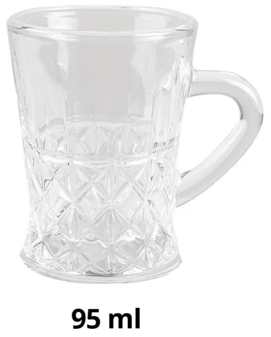 Hrnek Transparent 6x8x8 cm / 95 ml – 95 ml