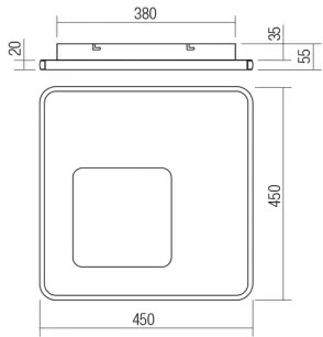 Redo 05-961-LED Stmívatelné stropní svítidlo SINTESI LED/53W/230V 3000-6000K +DO