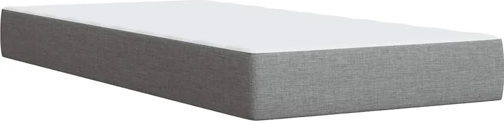 Box spring postel s matrací světle šedý 100 x 200 cm textil 3285449