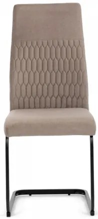 Jídelní židle cappucino látka černé kovové nohy DCL-X7018 CAP2